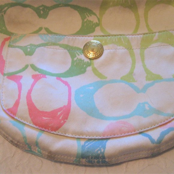 Coach | Bags | Authentic Coach Hand Shoulder Multicolor Bag | Poshmark